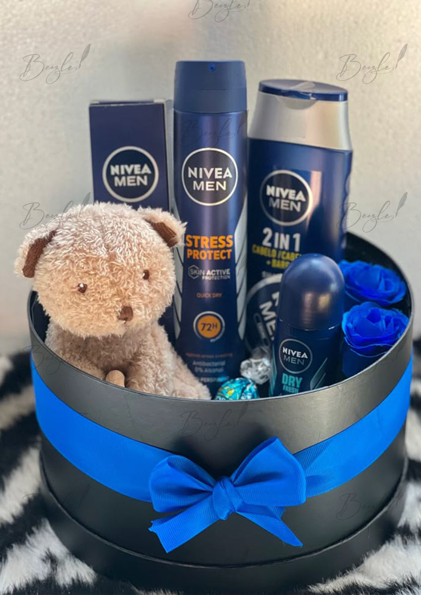 Grooming Gift Hamper for Boys – NIVEA Men Care Set with Teddy – Beezle ...