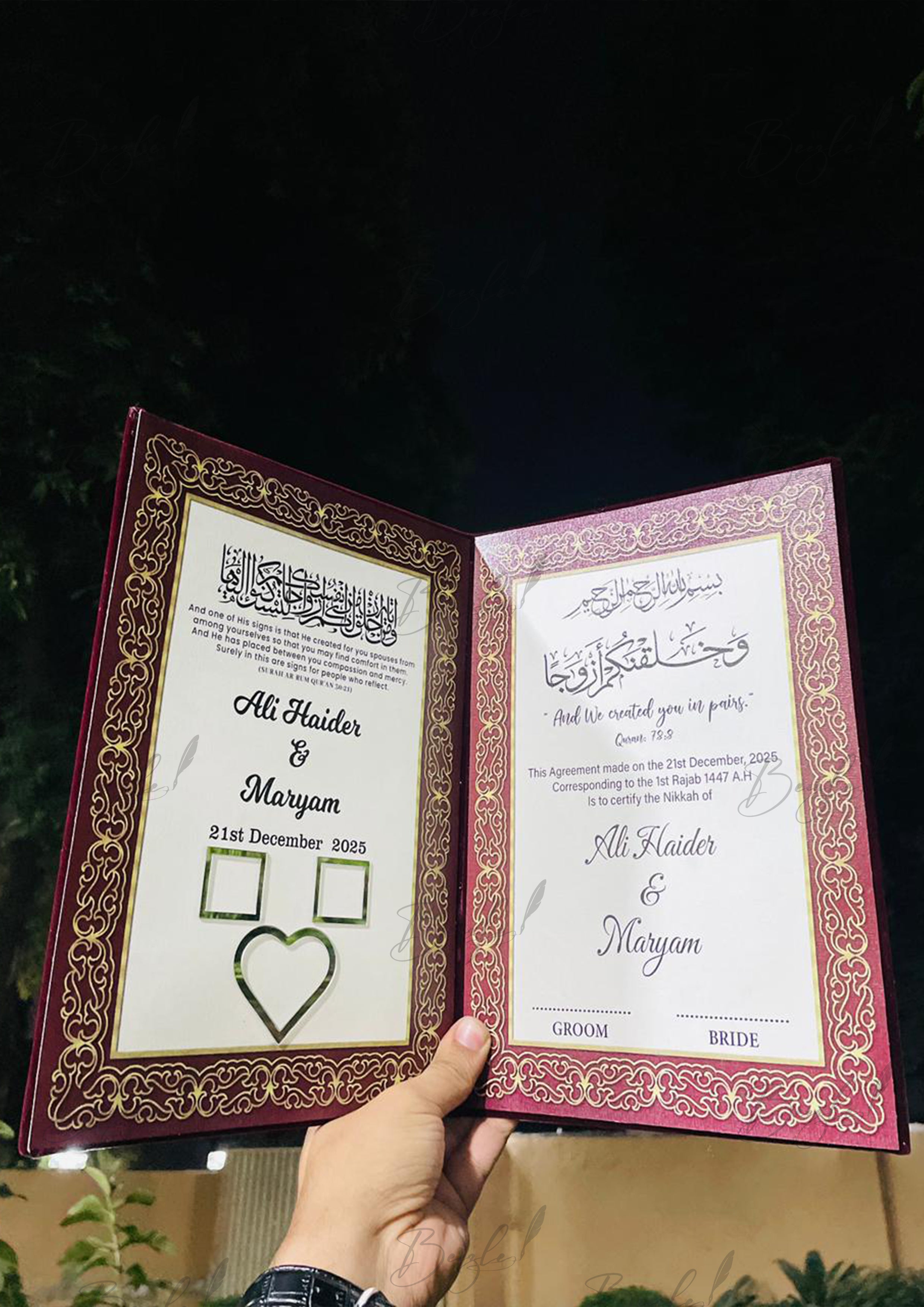 Personalized Nikkah Booklet | Preserve Your Wedding Vows with Style ...