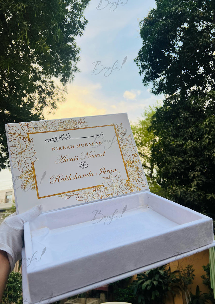 Luxury Custom Nikah Nama Box with Illustrated Booklet – Beezle Store