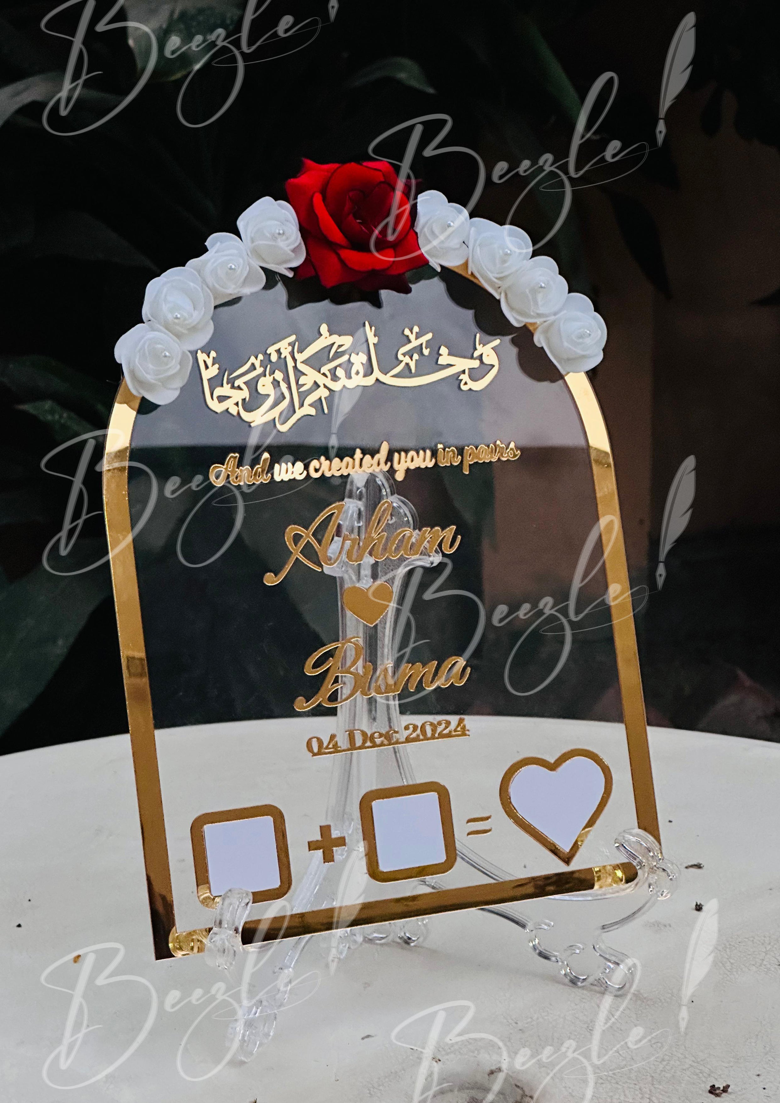 Customized Acrylic Nikkah Frame – Beezle Store