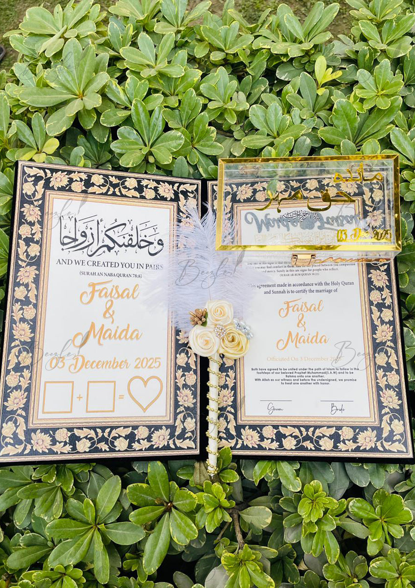 Customized Luxury Nikah Set With Haq Mehar Box – Beezle Store