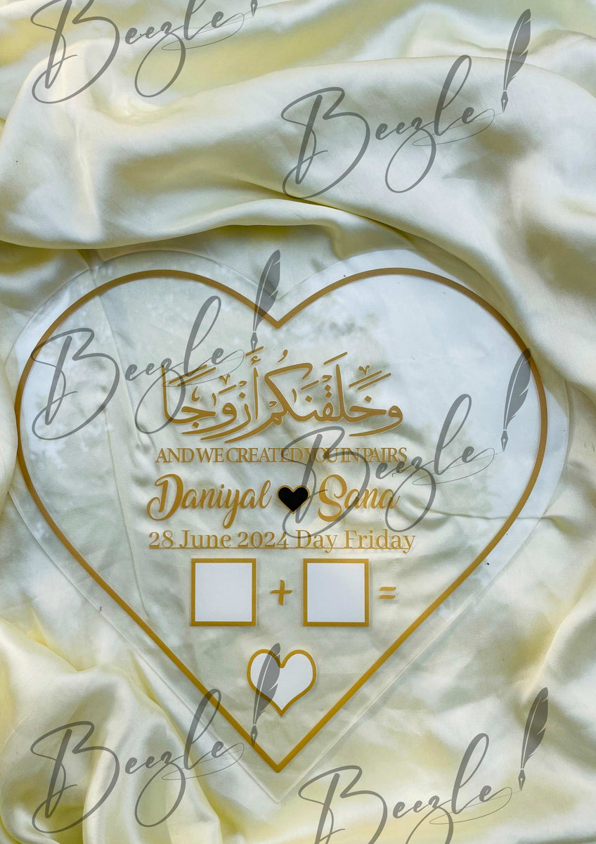 Heart Shape Nikah Acrylic Thumb Board – Beezle Store