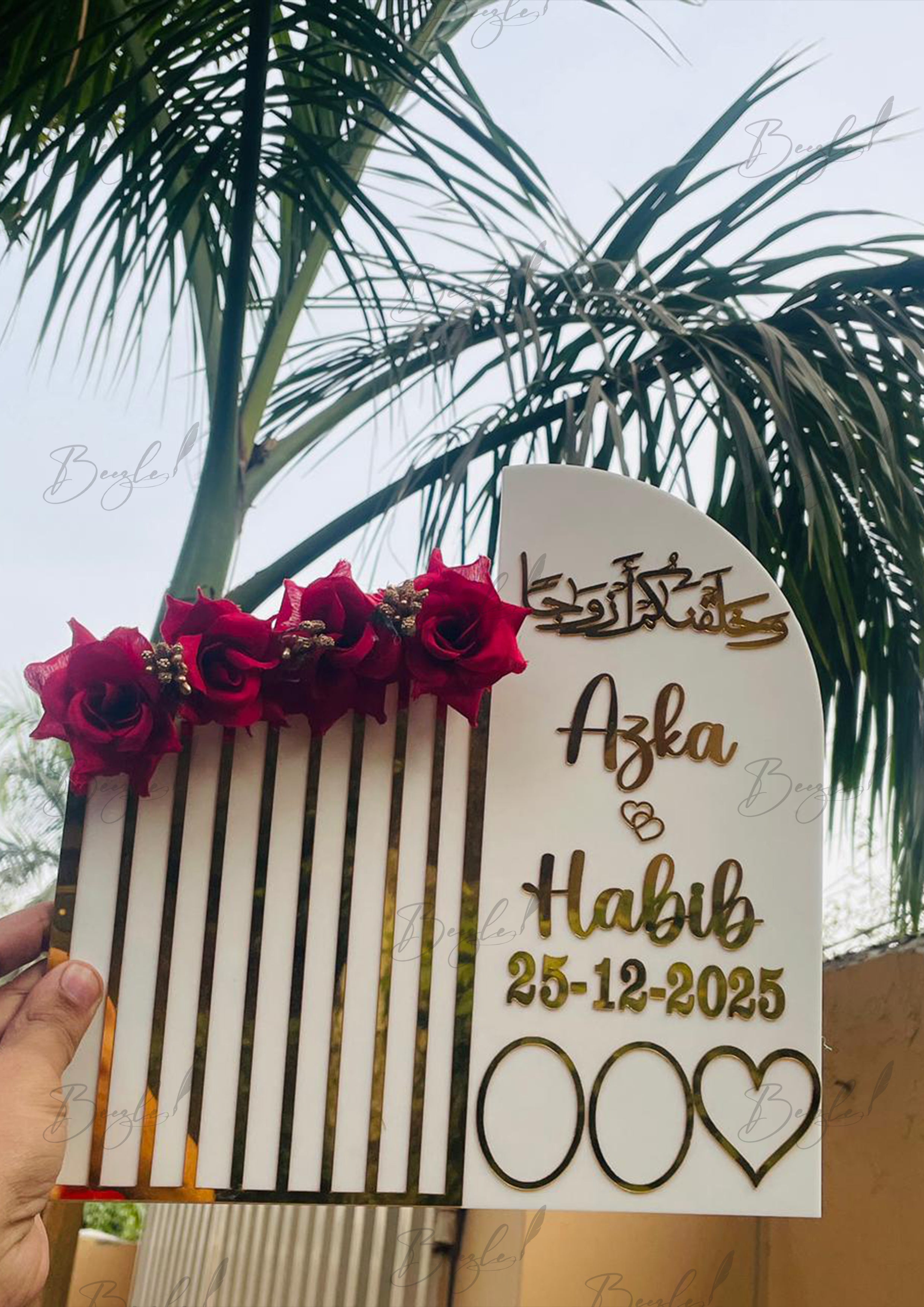 Nikkah Acrylic Thumb Board – A Unique Wedding Keepsake – Beezle Store
