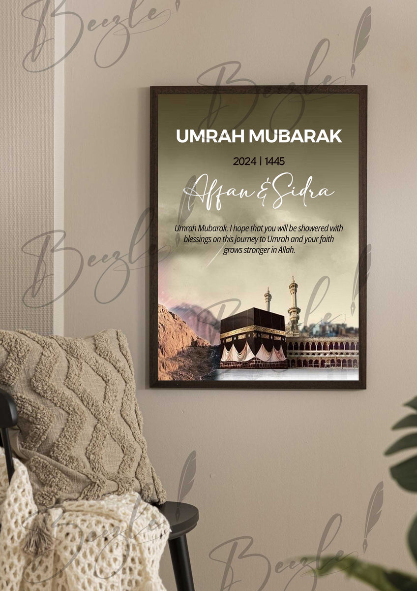 The Beautiful Umrah Mubarak Frame – Beezle Store