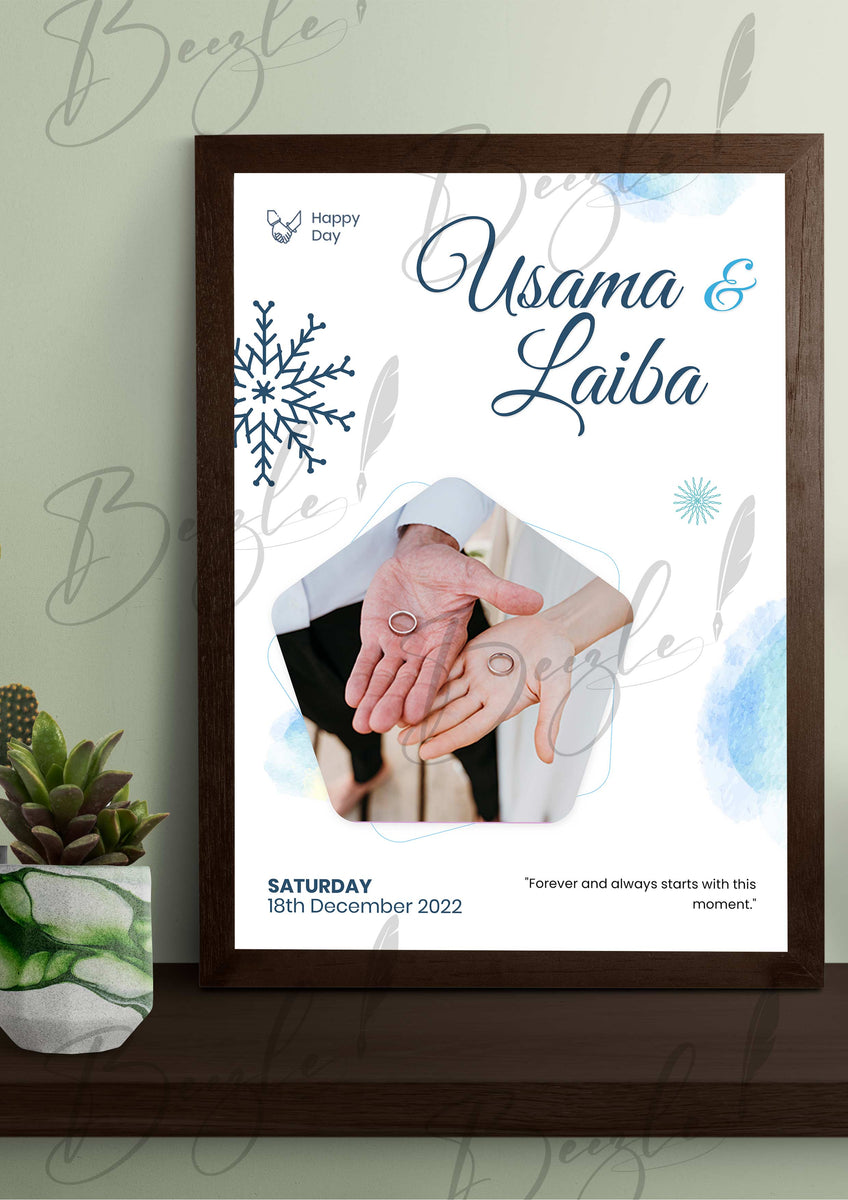 Engagement Frame With Customized Name – Beezle Store