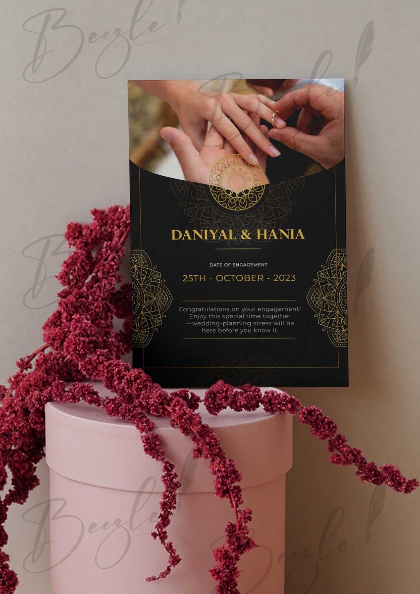 Digital Symphony of Love: Beezle Store's Engagement Certificates