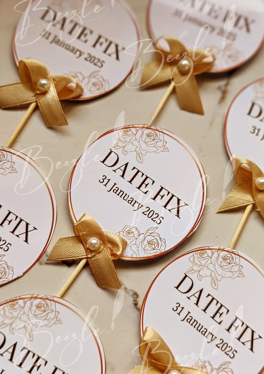 Elegant Date Fix Toppers for Wedding Announcements – Beezle Store