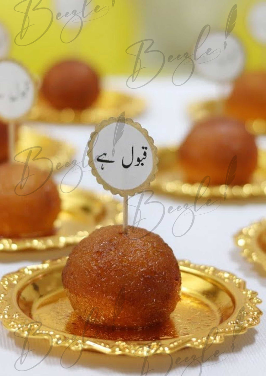 Qubool Hai Mithai Toppers With Round Design – Beezle Store