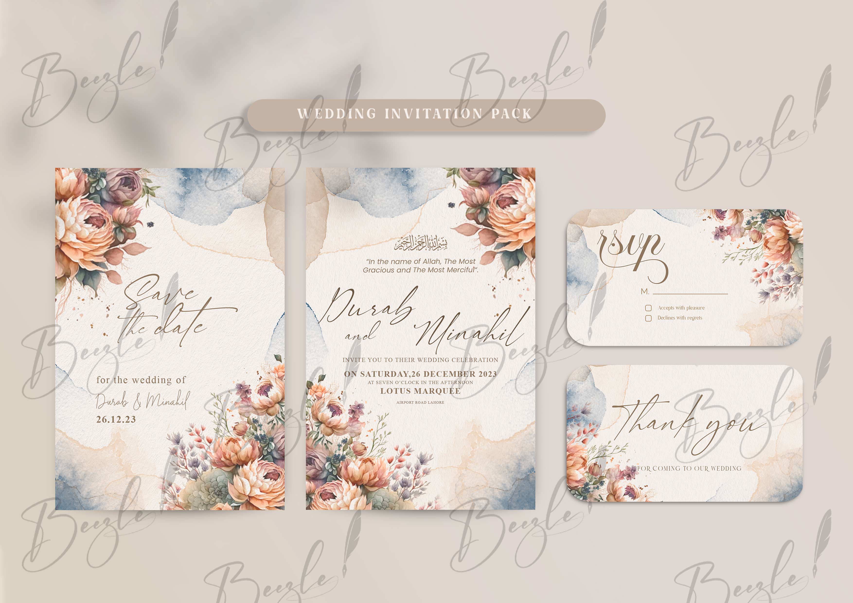 Nikkah Invitation Cards – Elegant Invitations for Your Special Day ...