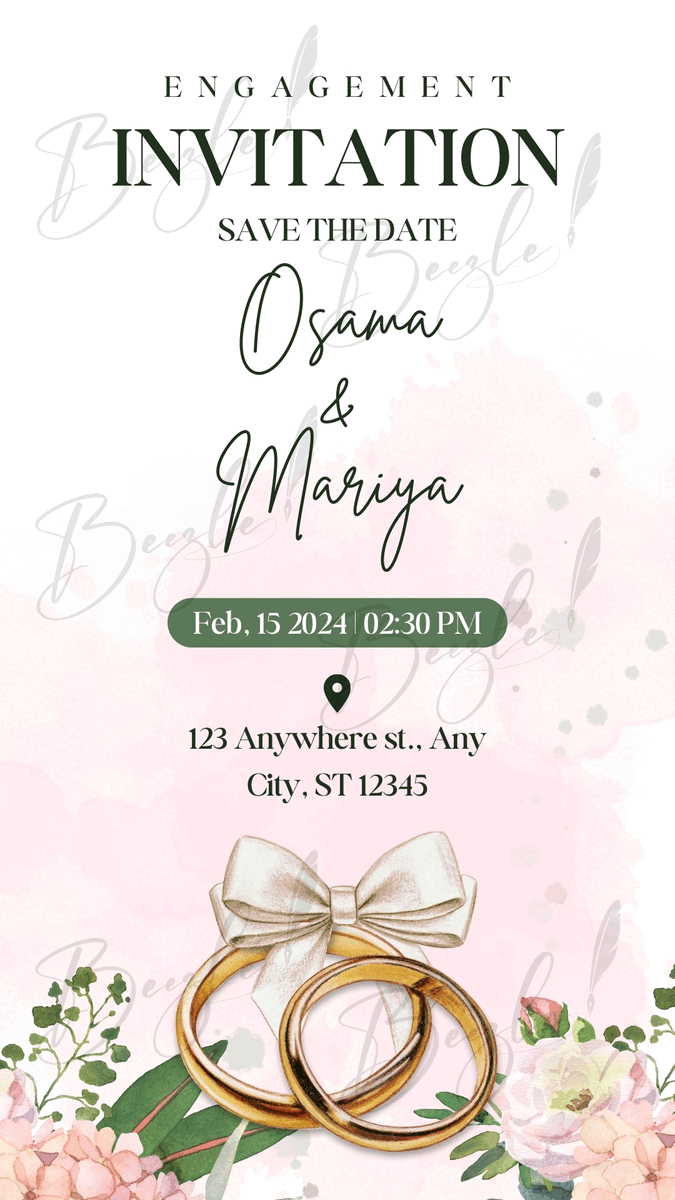 The Attractive Digital Engagement invitation Card | DEI-008 – Beezle Store